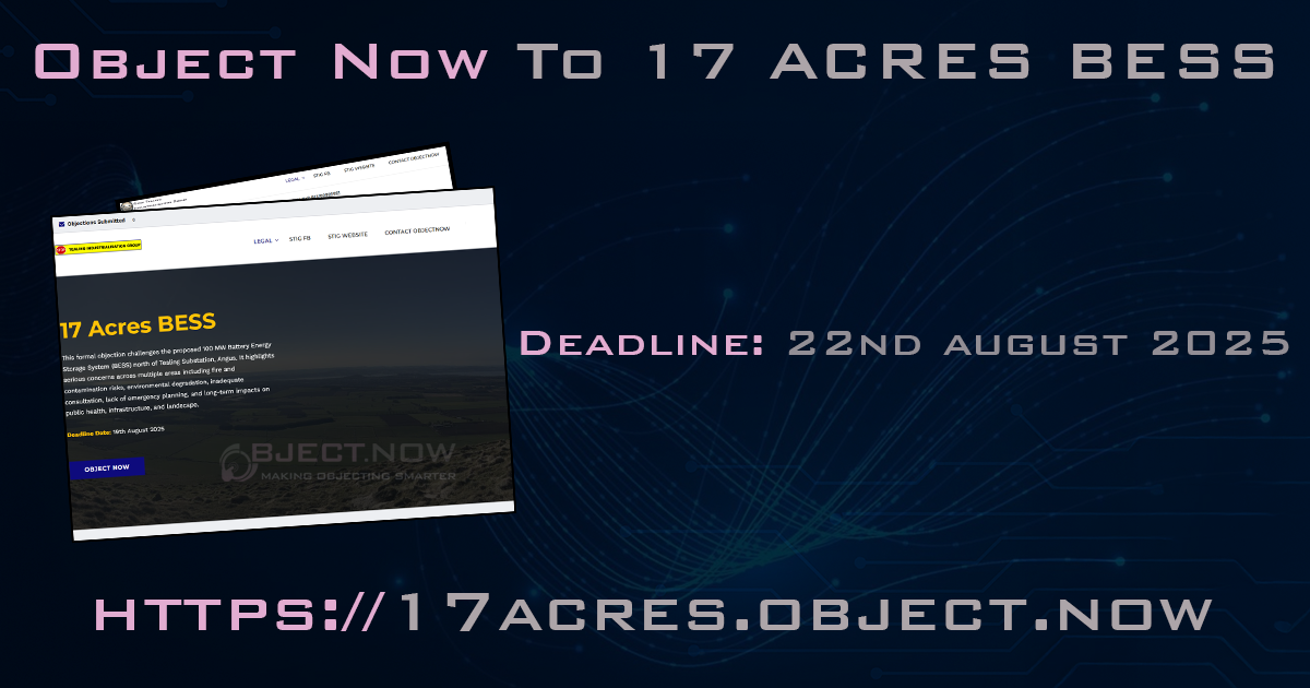 17 Acres BESS Object Now